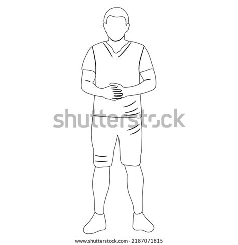 Man Outline Sketch On White Background Stock Vector Royalty Free 2187071815 Shutterstock