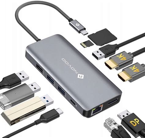 Adapter Hub NOVOO PORT USB C 11 W 1 HDMI 100W 13280118545 Oficjalne Archiwum Allegro