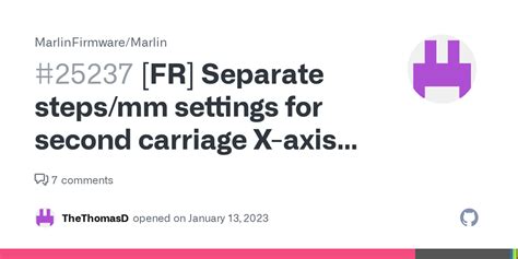 FR Separate Steps Mm Settings For Second Carriage For IDEX Issue