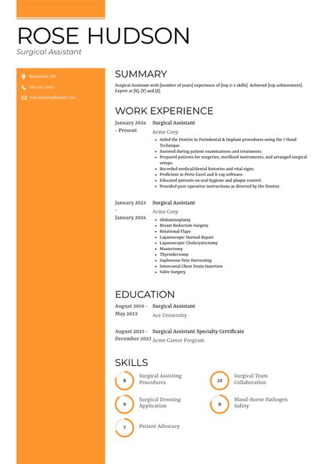 10 Surgical Assistant Resume Examples That Work