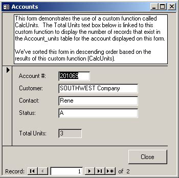 MS Access Sort A Form S Records Based On The Value Of A Calculated Field