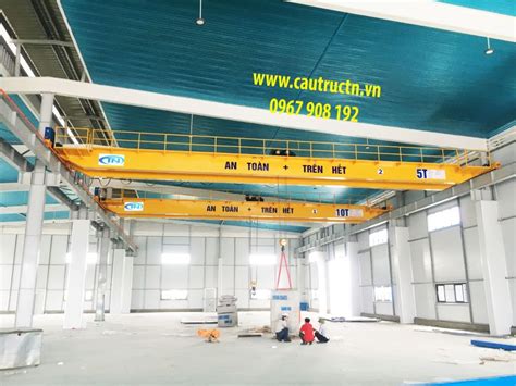 Lắp đặt Cẩu Trục Dầm đơn 5 Tấn Lắp đặt Cẩu Trục Dầm đôi 5 Tấn Cung Cấp Cẩu Trục Trong Nhà Xưởng