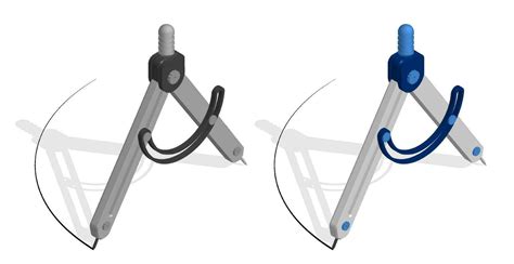Isometric Compass For Sketching Tool Of Engineer And Designer Draws
