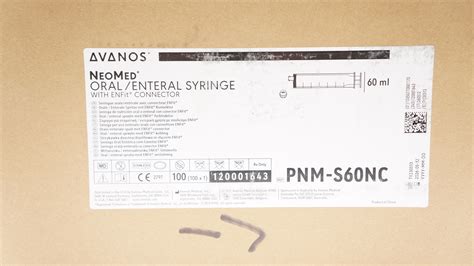Avanos Pnm S60nc Neomed Oralenteral Syringe Wenfit Connector 60ml