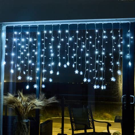 Sa Products Snowflakes Curtain Fairy Lights 104 Led Window Lights For
