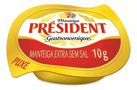 Manteiga Extra sem Sal Président Gastronomique Pote 10g MercadoLivre