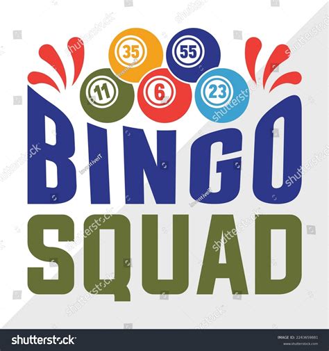 Bingo Squad Svg Printable Vector Illustration Stock Vector Royalty