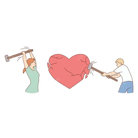 Problems In Relations Conflict Break Up Concept Broken Heart Couple