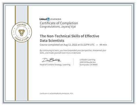 Jayaraj Vijai On Linkedin Certificate Of Completion