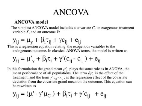 Ppt Lecture 13 Analysis Of Covariance And Covariance Interaction Powerpoint Presentation Id