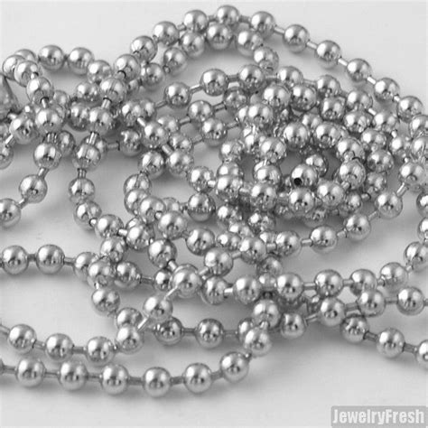 3mm Stainless Steel Bead Chain Jewelryfresh