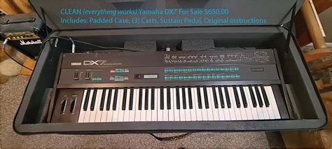 Yamaha Dx7 Programmable Algorithm Synthesizer 1980 90 S Two Reverb