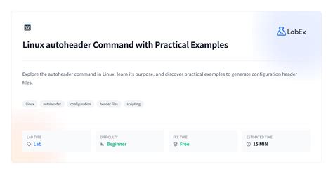 linux autoheader command with practical examples labex