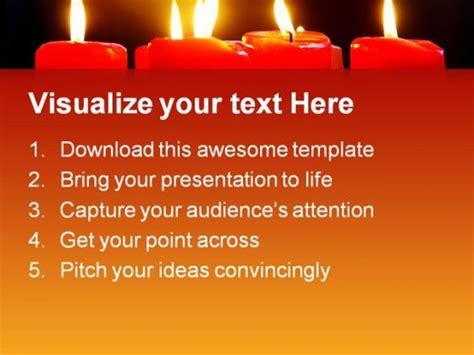 Red Candles Beauty Powerpoint Templates And Powerpoint Backgrounds 0711