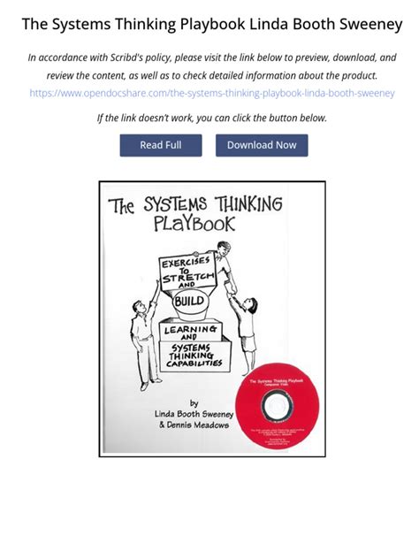 The Systems Thinking Playbook Linda Booth Sweeney Pdf