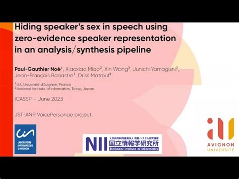 Hiding Speaker Sex In Speech Using Evidence Speaker Representation In Analysis Synthesis