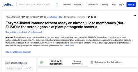 Enzyme Linked Immunosorbent Assay On Nitrocellulose Membranes Dot Elisa In The Serodiagnosis