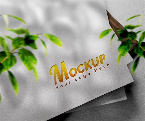 Premium Psd Realistic Debossed And Embossed Logo Mockup On Paper