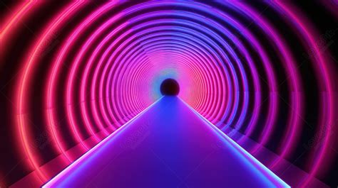 활기차고 다채로운 터널 생생한 파란색 빨간색 분홍색 및 보라색 스펙트럼 배경의 형광 자외선 조명을 사용한 현대적인 3d 렌더링 현대적 배경 색상 배경 현대 조명