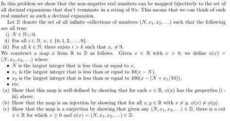 In This Problem We Show That The Non Negative Real Chegg