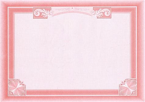 Pink Certificate Border Design Pink Certificate Frame Background For