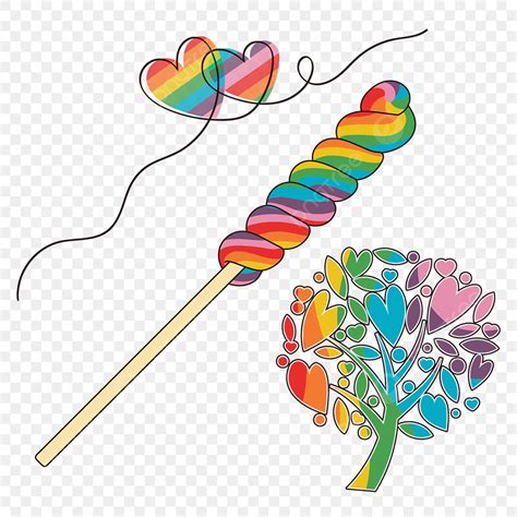 June Month Vector PNG Images June Pride Month Cartoon Rainbow Love
