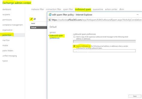 Mirazon Enable Additional Office 365 Email Filtering Settings