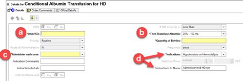 Order Albumin For Hemodialysis Hypotension Ambulatory
