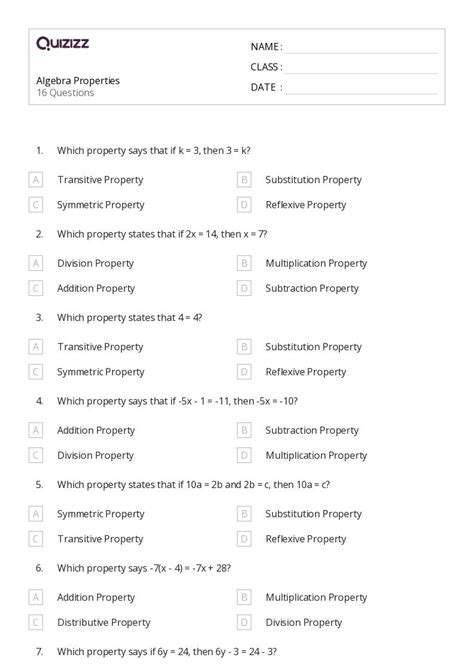 50 Algebra Worksheets For 10th Class On Quizizz Free And Printable