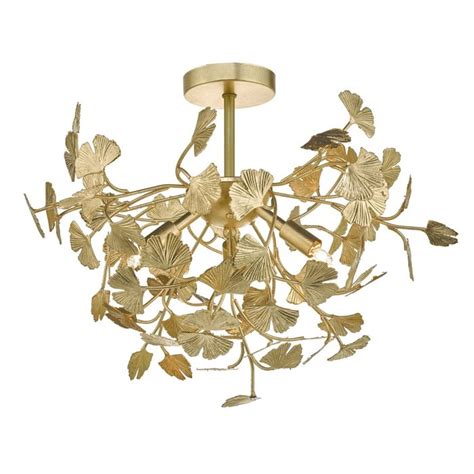 Belby Gold Leaf 6 Light Flush Ceiling Light Lightbox