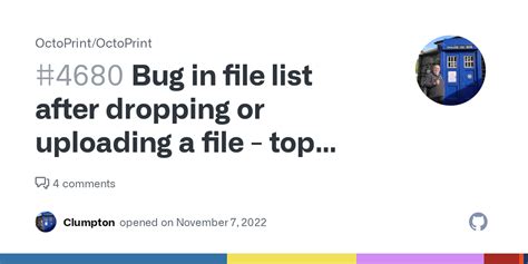 Bug In File List After Dropping Or Uploading A File Top Lines Hidden · Issue 4680 · Octoprint