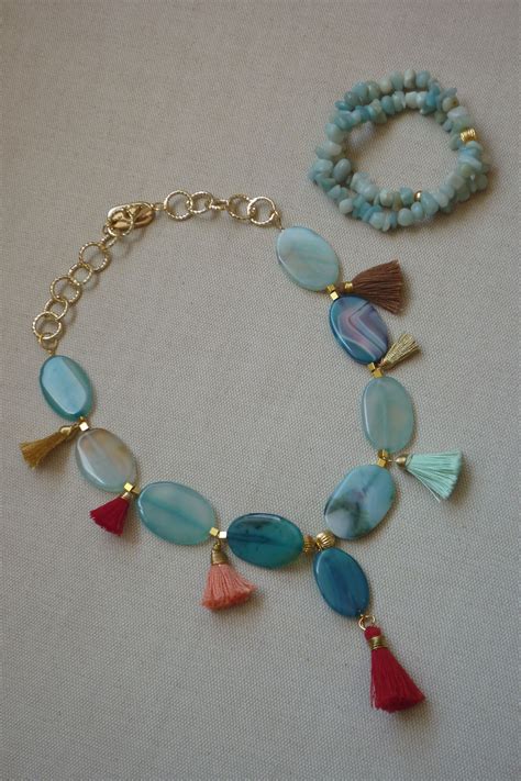 Handmade Statement Bracelet With Tassels And Beads