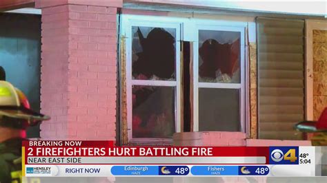 2 Firefighters Injured In House Fire On Near East Side Wttv Cbs4indy