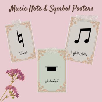 Music Symbols Note Posters Music Classroom Gilded Music Room Decor