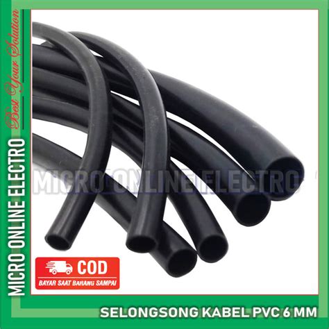 Paket 3 Meter Selongsong Pembungkus Kabel Pvc 6mm Selang Pembungkus