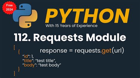 Python Requests Requests Module Read Json From Api Youtube