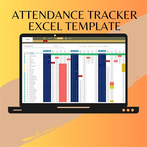 Attendance Tracker Excel Template Employee Tracker Template