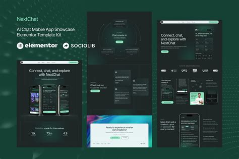 Nextchat Ai Chat Mobile App Showcase Elementor Template Kit