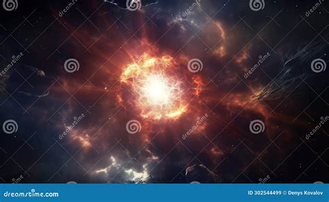 Scientific Concept Of Imaging A Supernova Explosion In Deep Space Sci