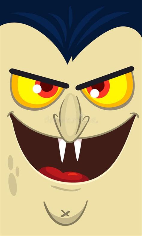 Happy Halloween Count Dracula Face Avatar Cute Cartoon Vampire