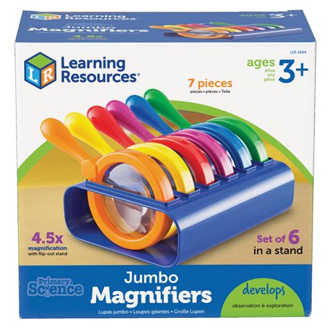 Learning Resources Lrnler2884 Jumbo Magnifiers Set 6 Set