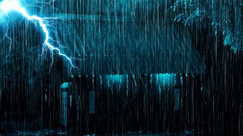 Extreme Thunderstorm And Heavy Rain Sounds For Sleeping On A Tin Roof At