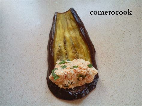 Come To Cook Ρολάκια μελιτζάνας με φέτα και ανθότυρο