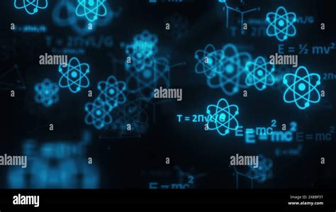 Blue Physics Formulas Computer Generated D Render Stock Photo Alamy