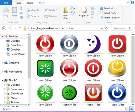 Tạo nút shortcut shutdown hibernate restart trên Windows