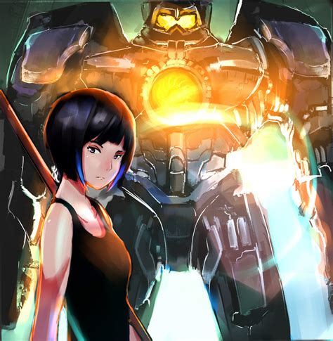 Gipsy Danger And Mako Mori Pacific Rim Drawn By Xip3 Danbooru
