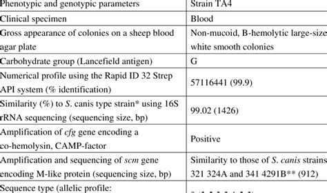 Phenotypic And Genotypic Characteristics And Antimicrobial Download Table