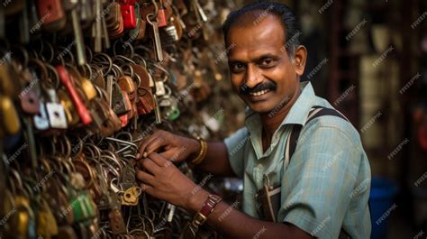 Premium Photo Calm Lock Picker With Challenging Locks Precise Technique