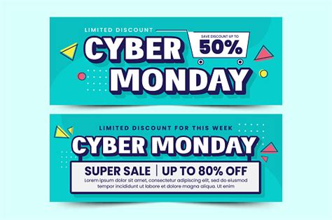 사이버 먼데이 표지 배너 디자인 템플릿은 사용자 정의하기 쉽습니다 Cyber Monday에 대한 스톡 벡터 아트 및 기타 이미지