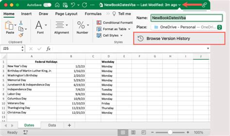 How To View Excel Files Version History And Restore Previous Versions